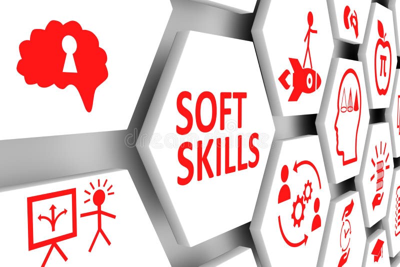 SOFT SKILLS Concept Cell Background Stock Illustration - Illustration ...