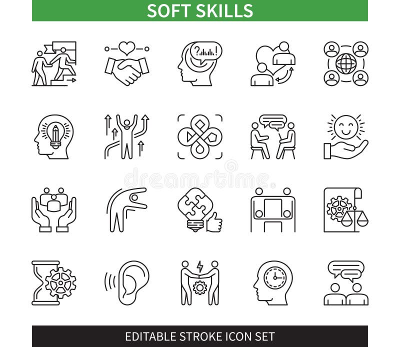 Soft Skills Icons Set Stock Illustrations – 213 Soft Skills Icons Set ...