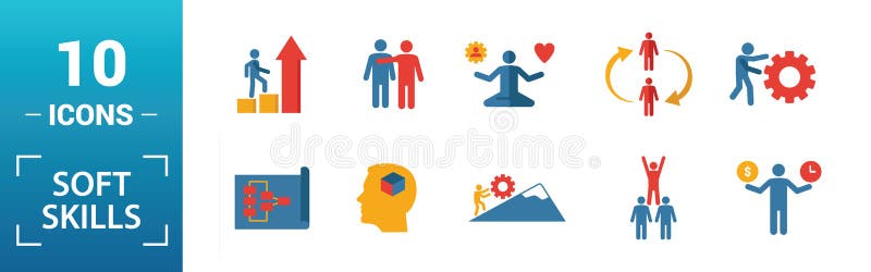 Soft Skills Icon Set. Include Creative Elements Team Spirit ... Soft Skills Icon Set. Include Creative Elements Team Spirit ...