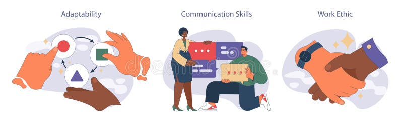 Soft skills set. stock vector. Illustration of productivity - 306389679