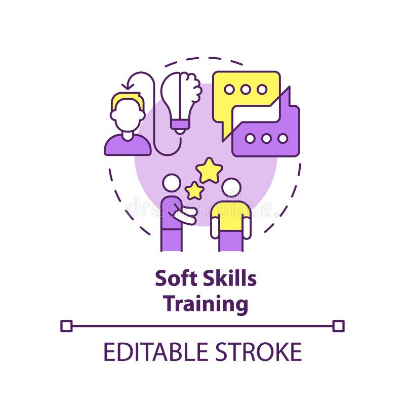 Soft Skills Training Concept Icon Stock Illustration - Illustration of ...