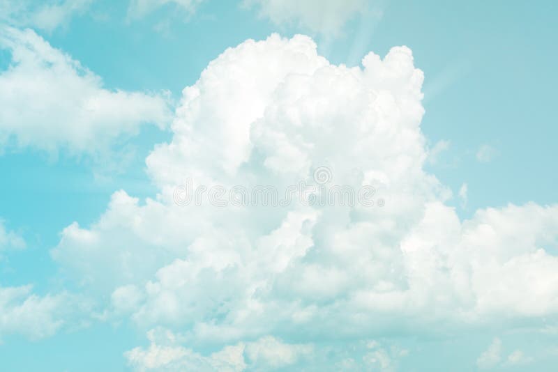 Soft Sky and Cloud Background with a Pastel Color Stock Image - Image ...