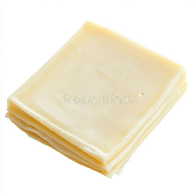 A Soft Slice of Monterey Jack Cheese with Visible Smooth Edges ...
