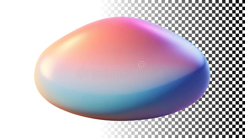 Smooth Abstract Gradient Oval Shape Modern Design Element Png ...