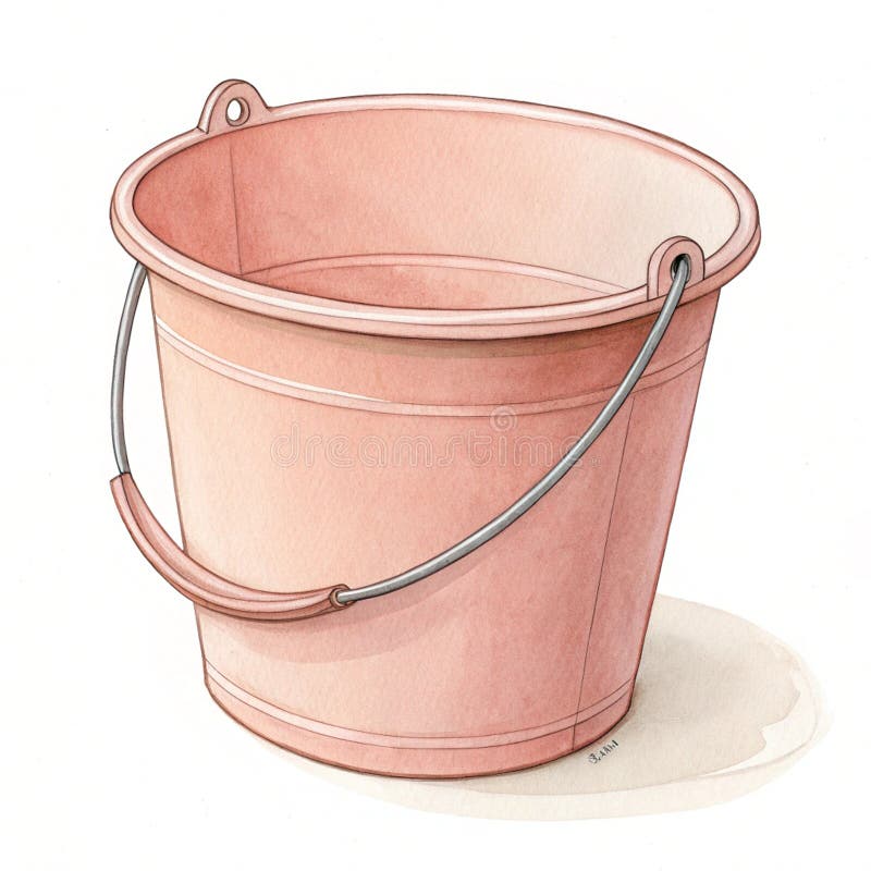Soft Smooth Bucket Single Handle Stock Illustration - Illustration of ...