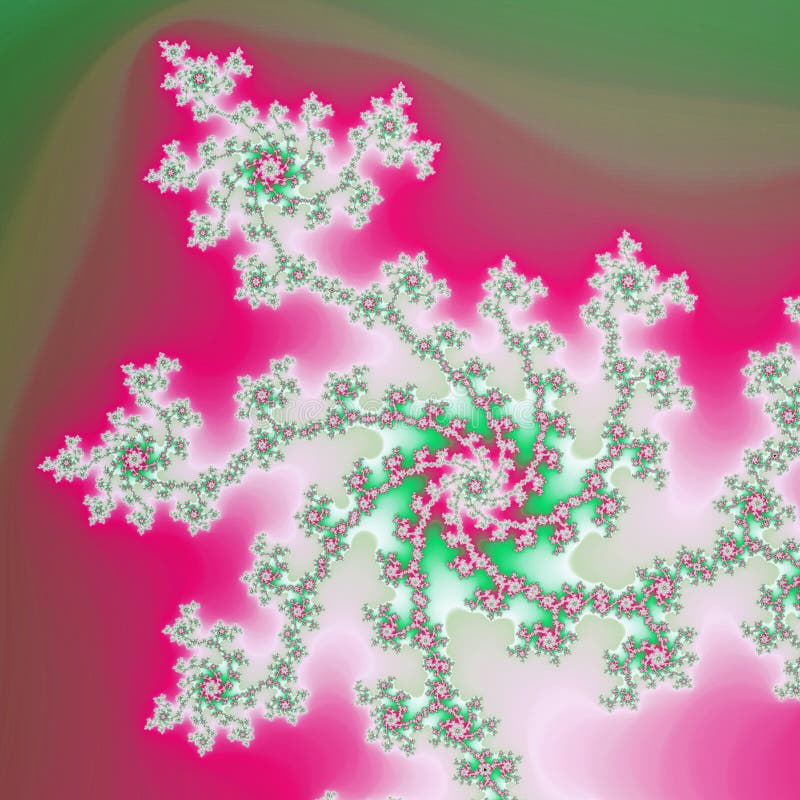 Soft and Smooth Light Fractal Spirals Stock Illustration - Illustration ...