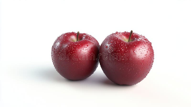 Soft Smooth Red Delicious Apples Hyperrealistic Highly Detailed Stock ...