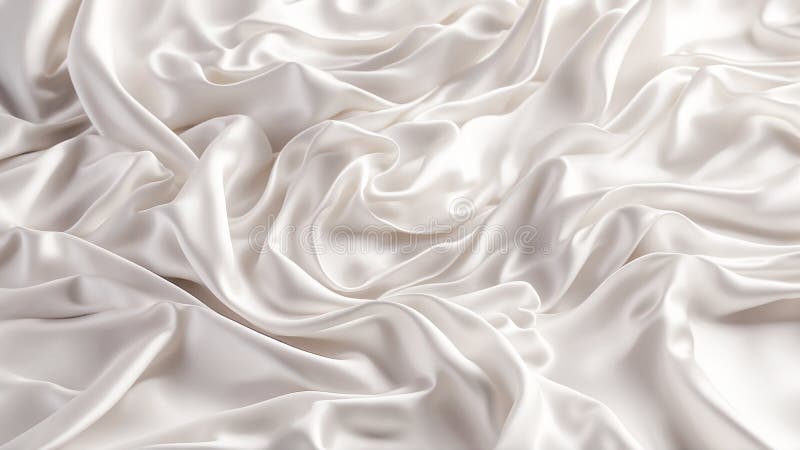 Soft and Smooth White Silk Satin Background. Highly Detailed and Wavy ...