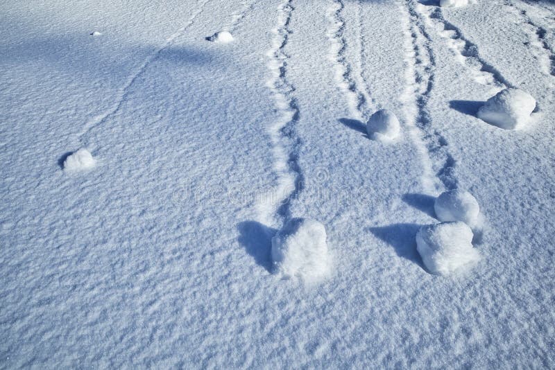 Soft Snow Surface Patterns in Winter on Hillside Stock Photo - Image of ...