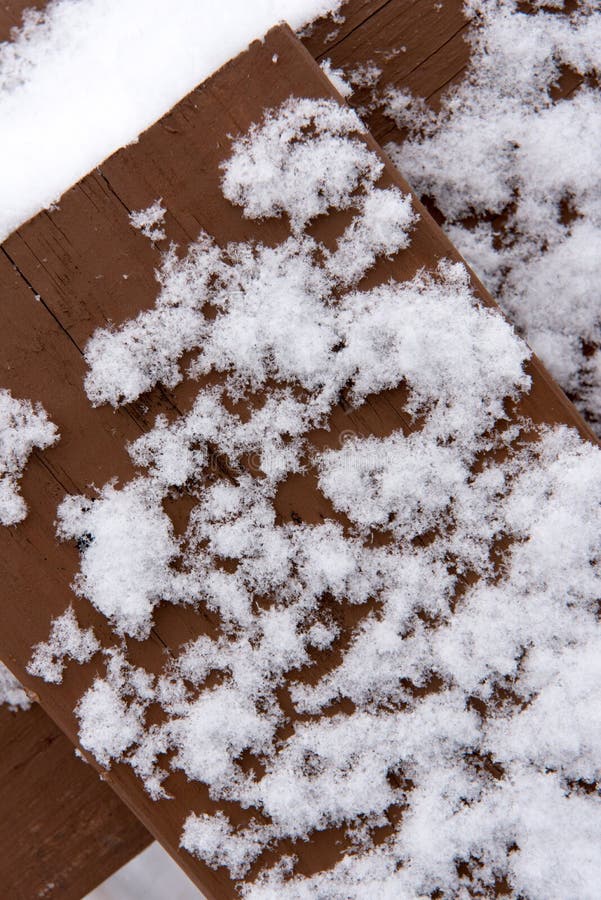 Soft Snowflakes Resting on Table Stock Image - Image of winter, white ...