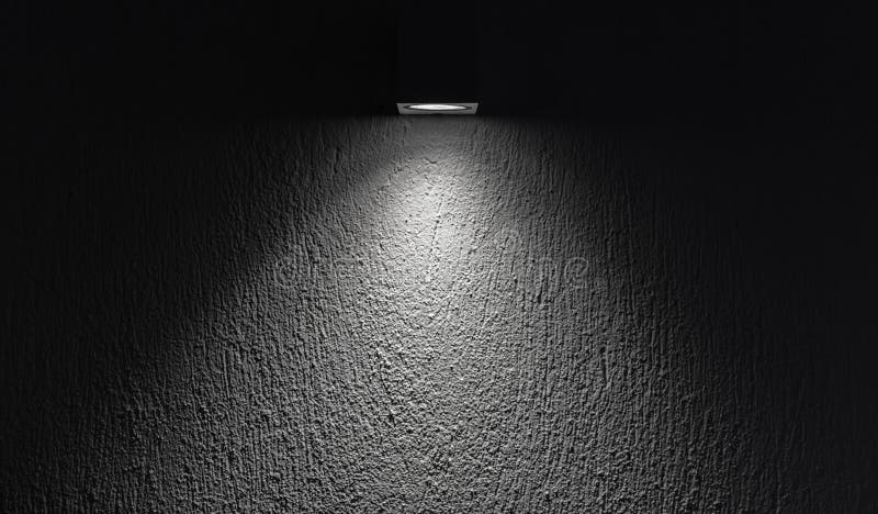 Soft Spot Light Beam Highlighting a Textured Wall, Abstract Background ...