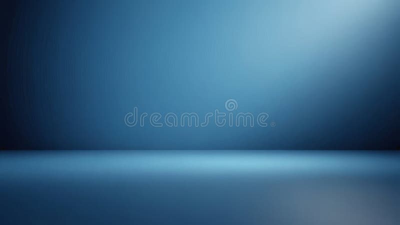 Soft Spotlight on a Smooth Blue Gradient Surface, Creating a Serene and ...