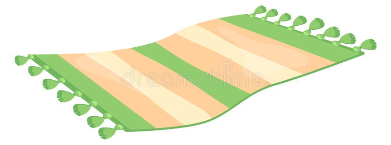 Soft Striped Floor Rug. Cartoon Wool Carpet Stock Vector - Illustration ...