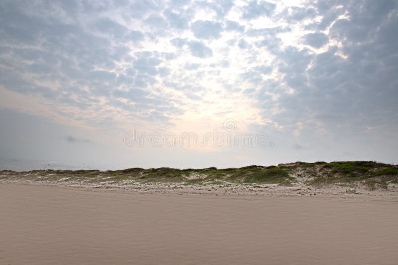 Soft Sunset Over Sand Dunes Stock Image - Image of grassy, sand: 73922553