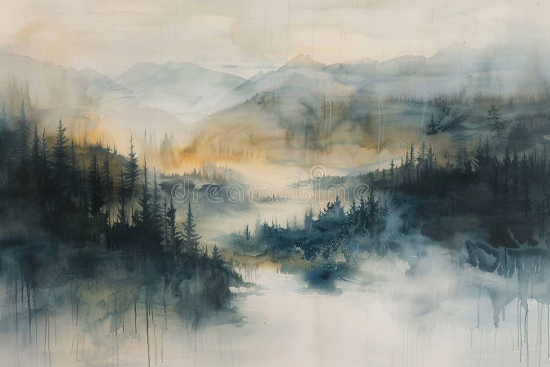 Soft, Sweeping Watercolors Create an Abstract Landscape of Sadness ...