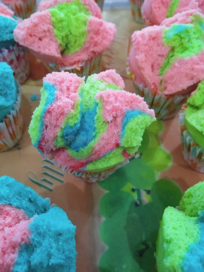 Soft and Sweet Rainbow Steamed Sponge Stock Image - Image of rainbow ...
