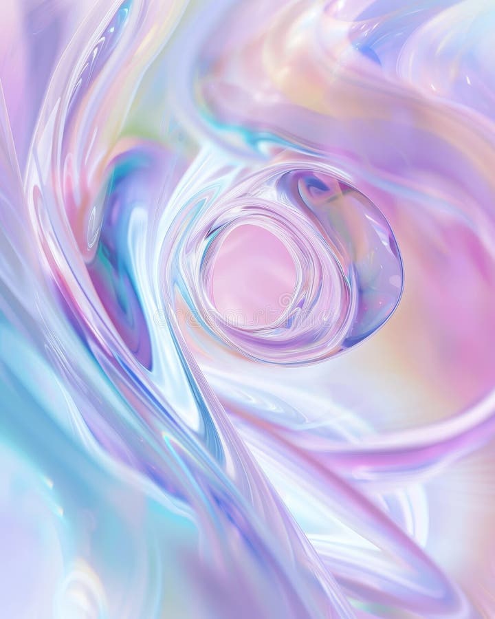 Soft Swirls Fluid in a Pastel Dreamscape Stock Illustration ...