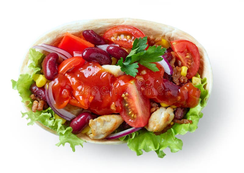 Soft taco boat stock image. Image of bean, meat, bowl - 232152267