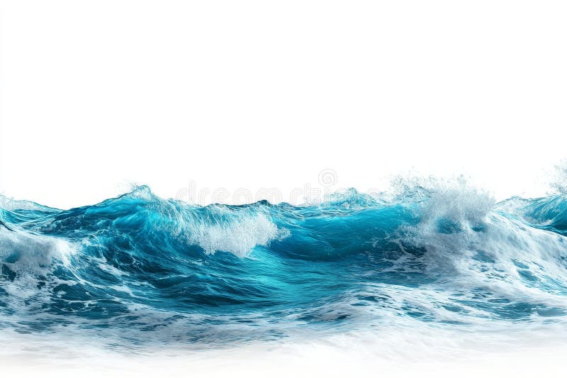 Soft Teal Ocean Waves Rolling Smoothly Under a Pale Sky Stock Image ...