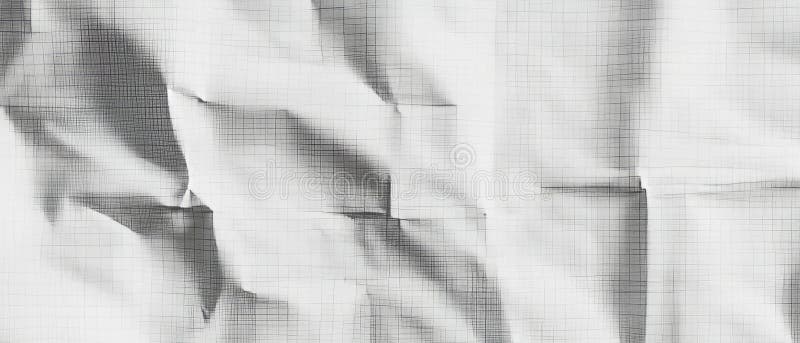 Soft Texture of Light Gray Grid Paper Exhibiting Creased Surface and ...