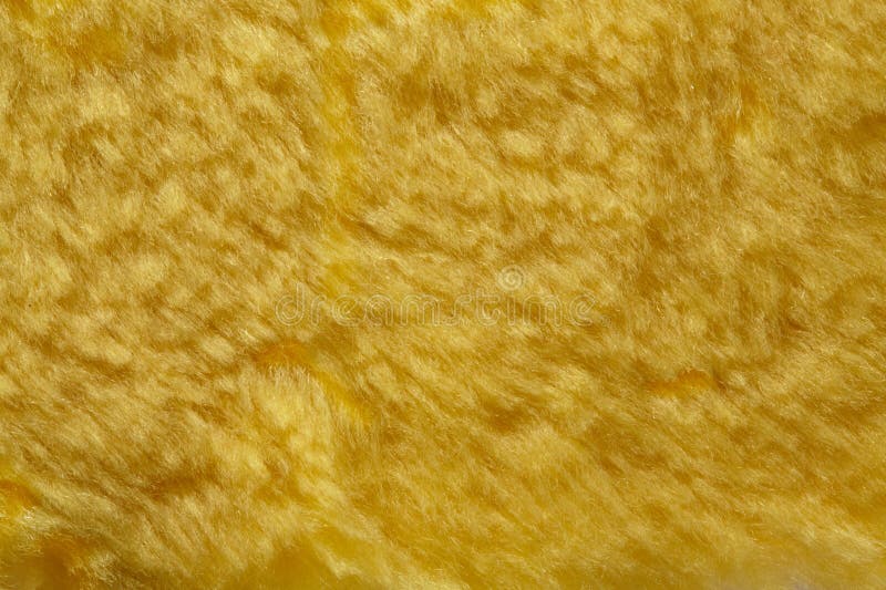 Soft Texture of Synthetic Furry Yellow Material Stock Image - Image of ...