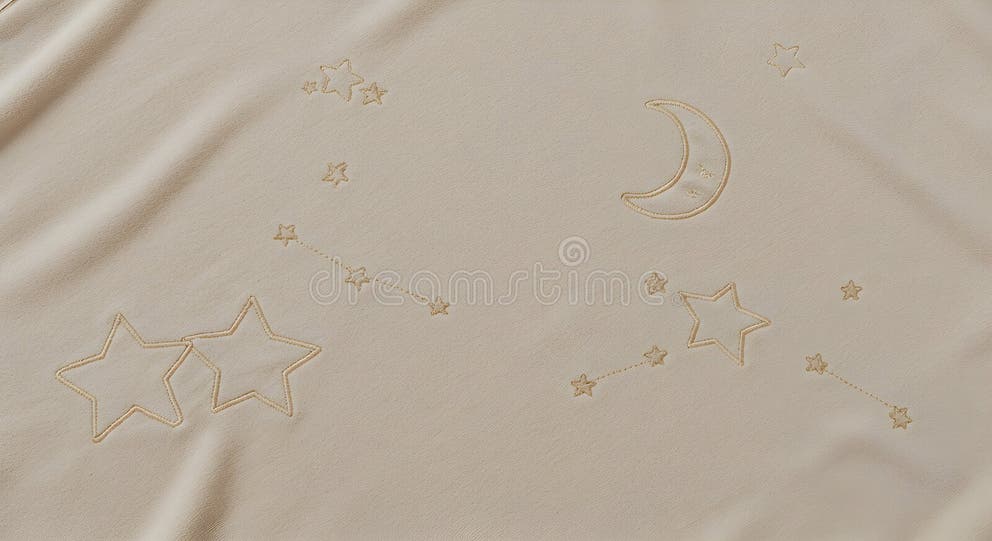 Embroidered Crescent Moon Stock Illustrations – 112 Embroidered ...