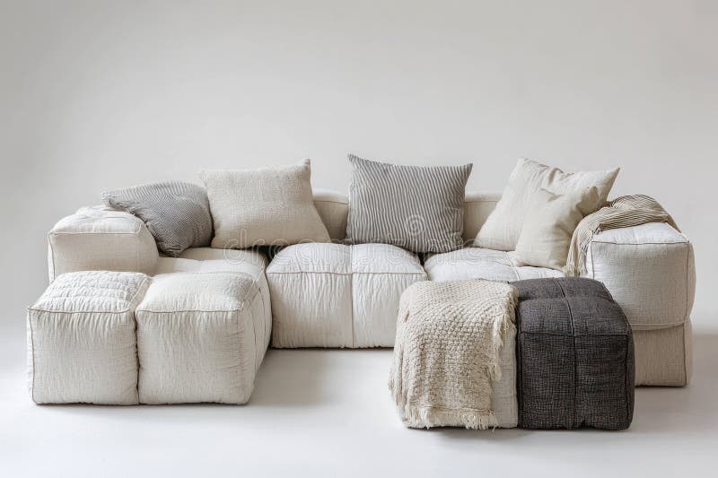 Soft Textures and Neutral Palette Define this Modular Cube Seating ...
