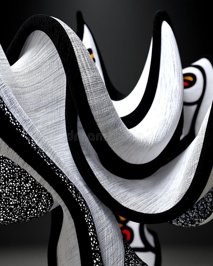 Soft Textures Silk Soft-touch Concept, Abstract Art Installation with ...