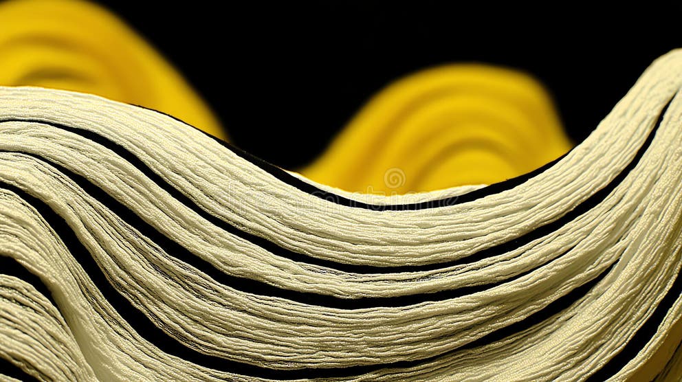 Soft Textures Silk Soft-touch Concept, Abstract Wave Pattern in Yellow ...