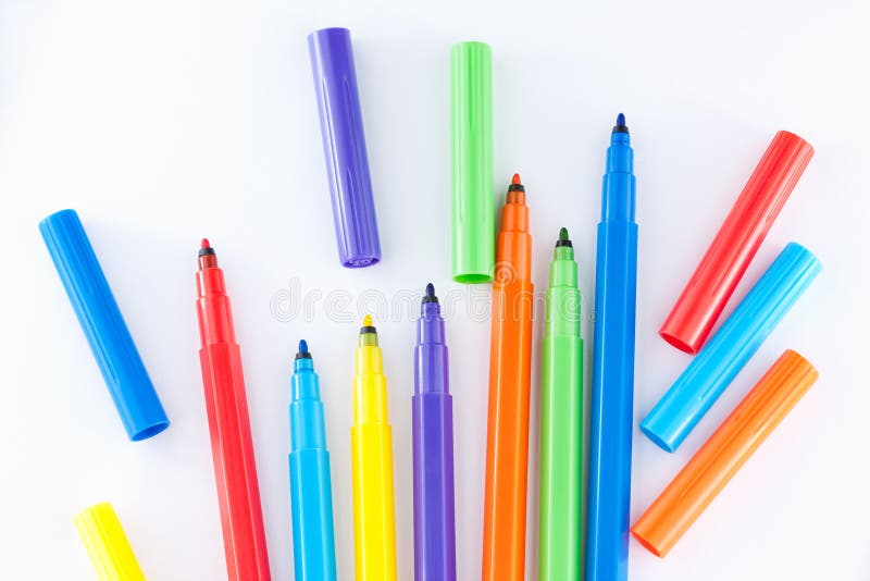 Soft-tip pens stock photo. Image of pens, colorful, felt - 12746908
