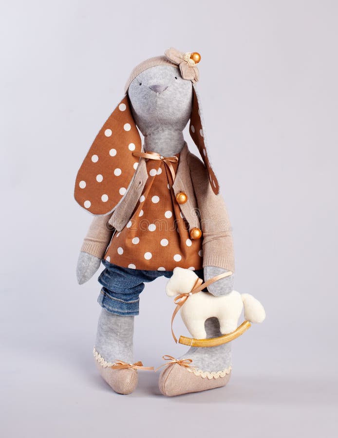 Soft toy rabbit stock image. Image of fluffy, stuffed - 25388229