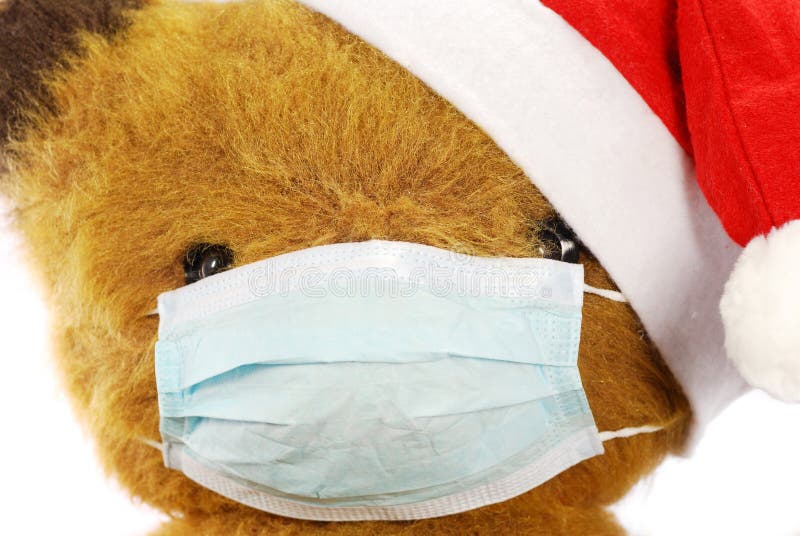 Soft Toy Bear with Flu Mask Stock Photo - Image of unwell, white: 12026266