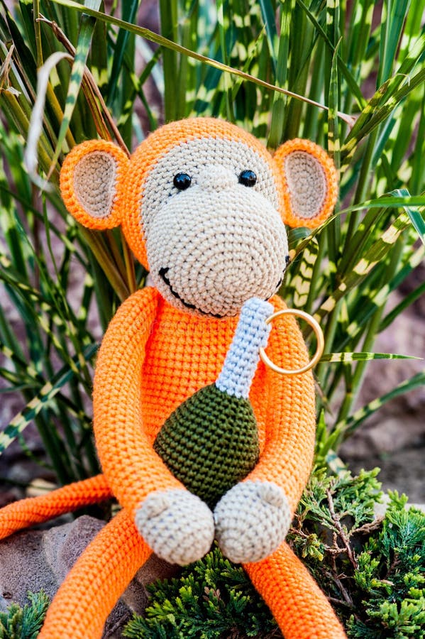 Soft Toy - Monkey with Grenade Stock Photo - Image of green, monkey ...