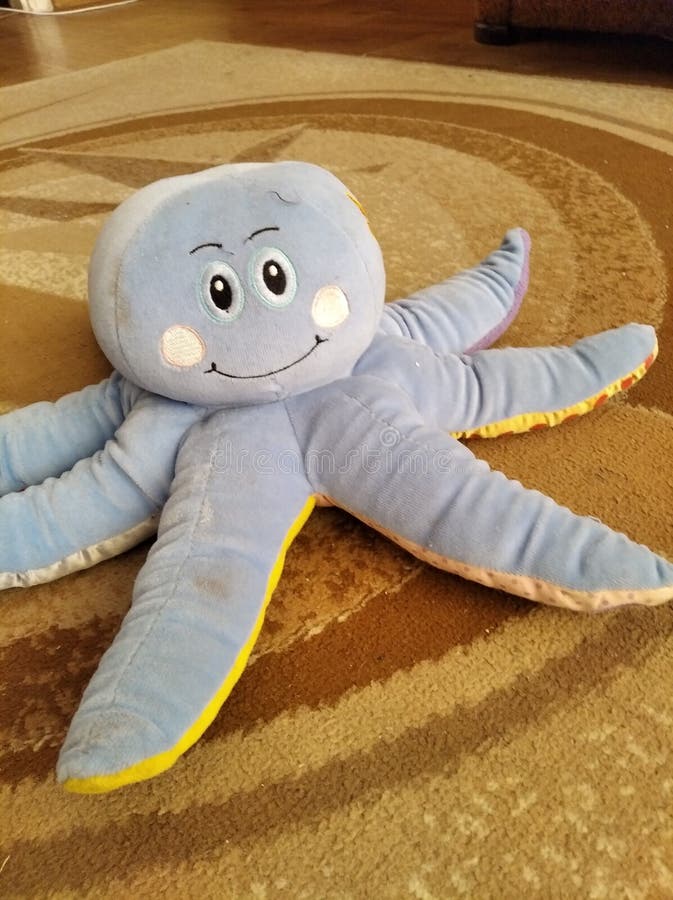 Soft toy `Octopus` stock photo. Image of octopus, room - 254348668