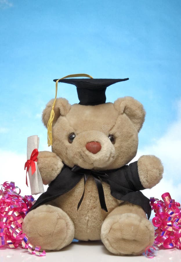 A Soft Toy Wearing a Graduation Cap. Stock Image - Image of graduation ...