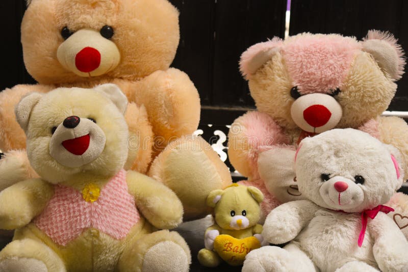 Soft Toys Teddy Bear Play Kids Happiness Object B Stock Photo - Image ...