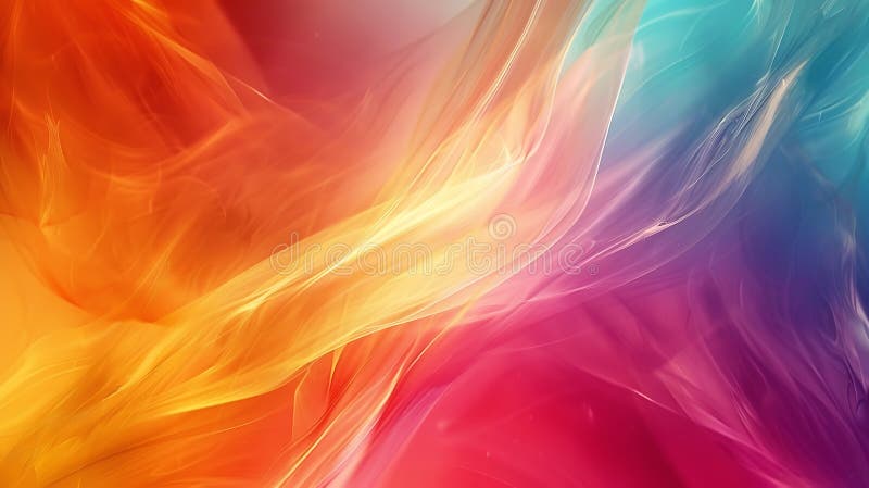 Vibrant Soft Transitions in Three-Color Abstract Art Stock Illustration ...