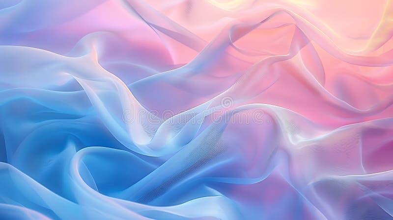 Soft Translucent Fabric in Pastel Colors Draped Elegantly, Creating a ...