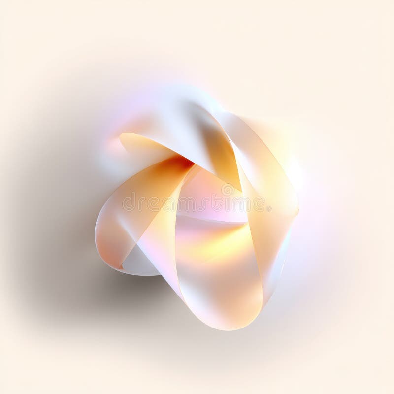 Soft Translucent Geometric Shape with Glowing Edges and Pastel Gradient ...