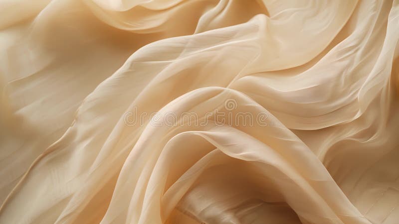 Soft Translucent Layers of Beige Silk Chiffon Create a Subtle and ...