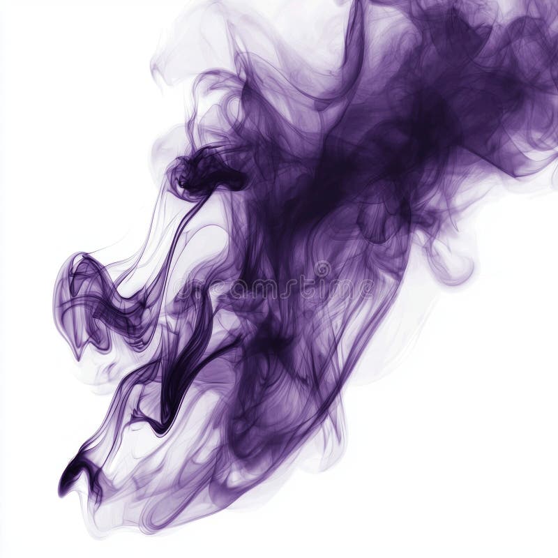 Soft, Translucent Violet Tendrils Swirl and Dance Upward, Creating a ...
