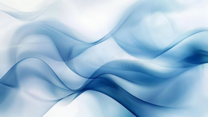 Soft, Translucent Waves of Smoky Blue and White Flow Gently Across the ...