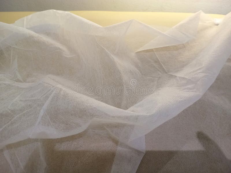 Soft Transparent White Fabric Draped Lightly Stock Photo - Image of ...