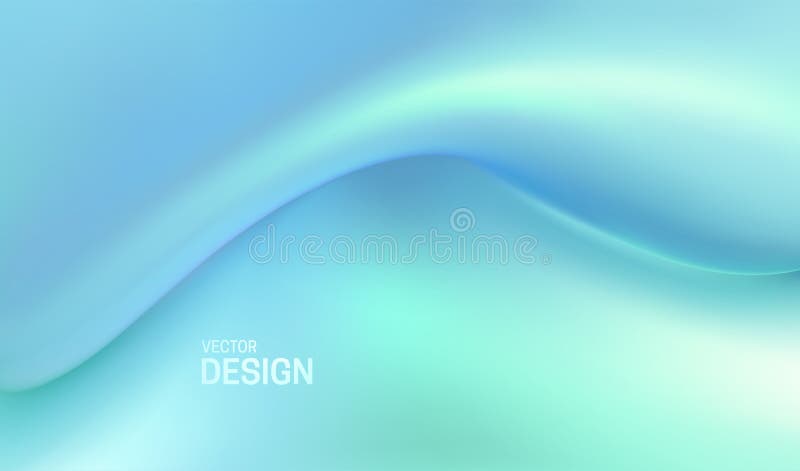 Soft Turquoise Backdrop. Abstract Liquid Background Stock Vector ...