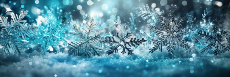 Soft Turquoise and Blue Gradation Snowflake Winter Background. AI ...