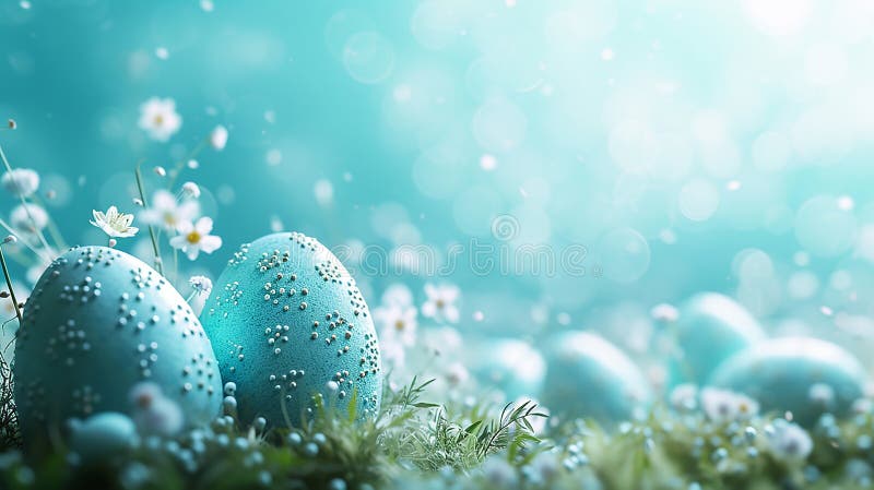 Pastel Color Eggs and Copy Space in Easter Background, Banner Stock ...
