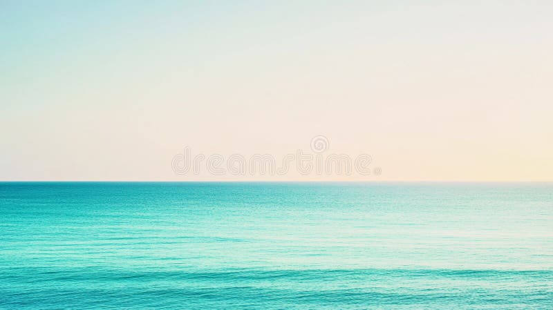 Soft Turquoise and Lime Green Gradient Over Serene Ocean Surface at ...