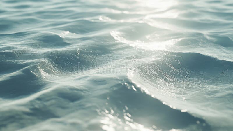 Soft Undulating Water Surface Reflecting Delicate Light Patterns Stock ...