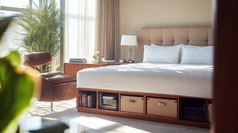 Modular Storage Bed with Customizable Drawer Configurations in a ...