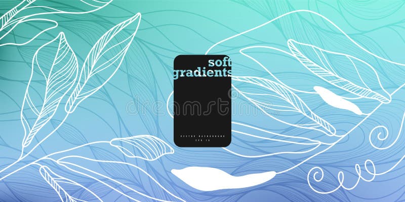 Soft Vector Background with Thin Line Flowers and Leaves. Spring ...